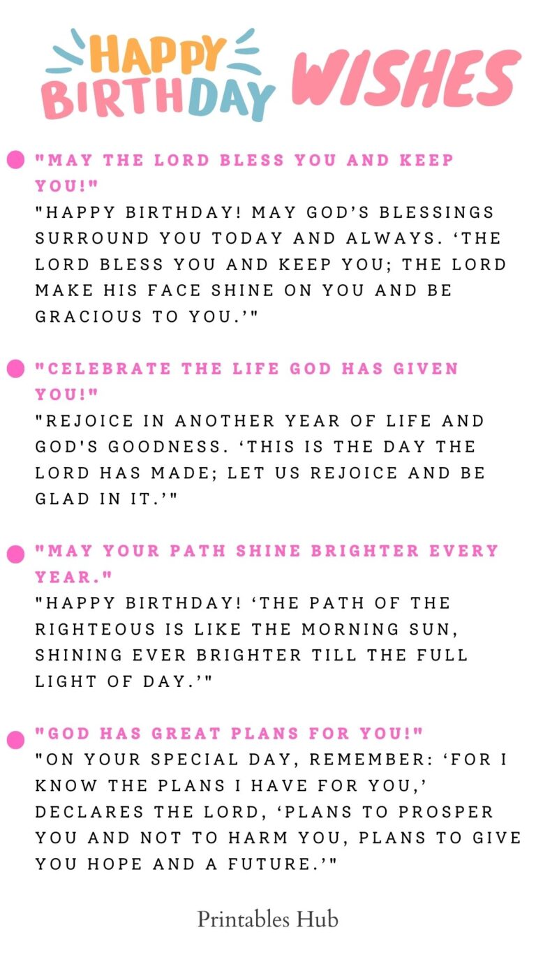 Printable Lists Of Happy Birthday Wishes - Printables Hub
