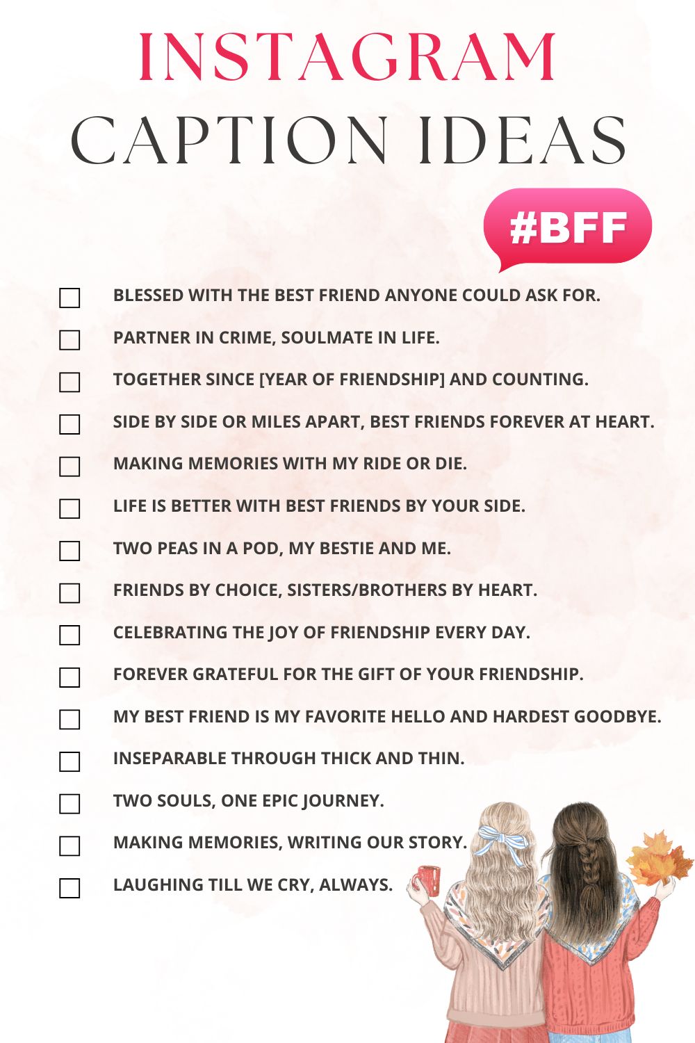 Printable List Of Instagram Caption Ideas - Printables Hub