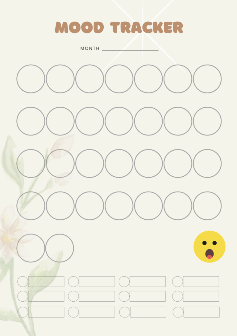 Printable Mood Tracker Templates [PDF Included] - Printables Hub