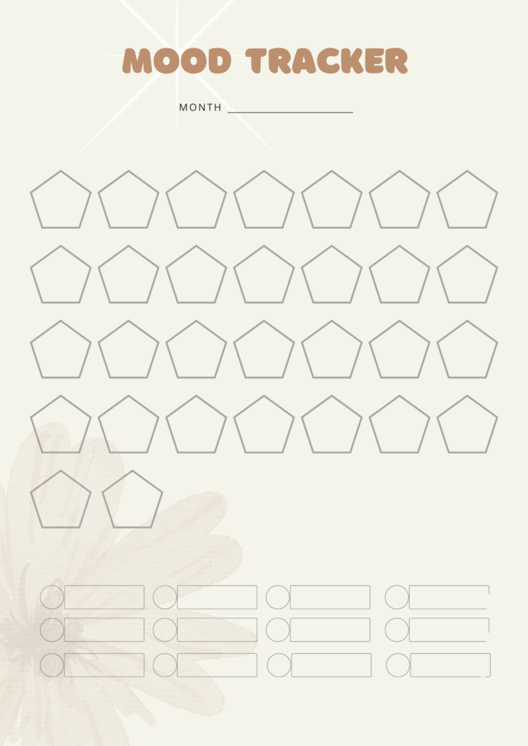 Printable Mood Tracker Templates [PDF Included] - Printables Hub