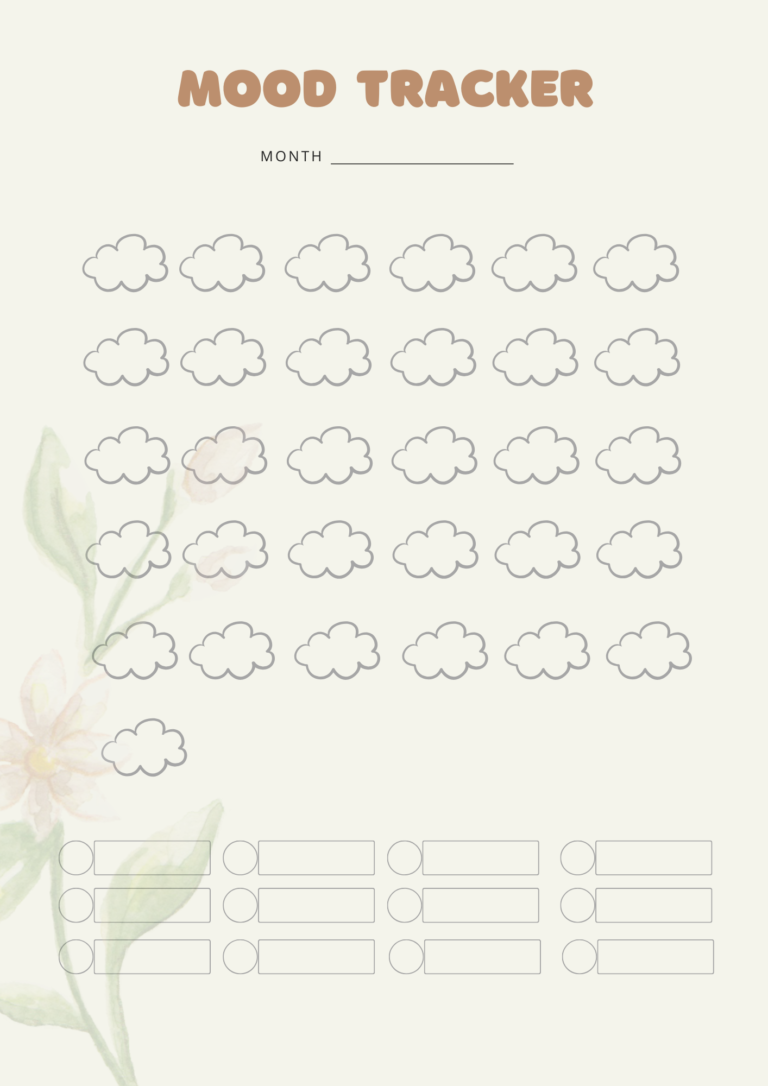 Printable Mood Tracker Templates [PDF Included] - Printables Hub
