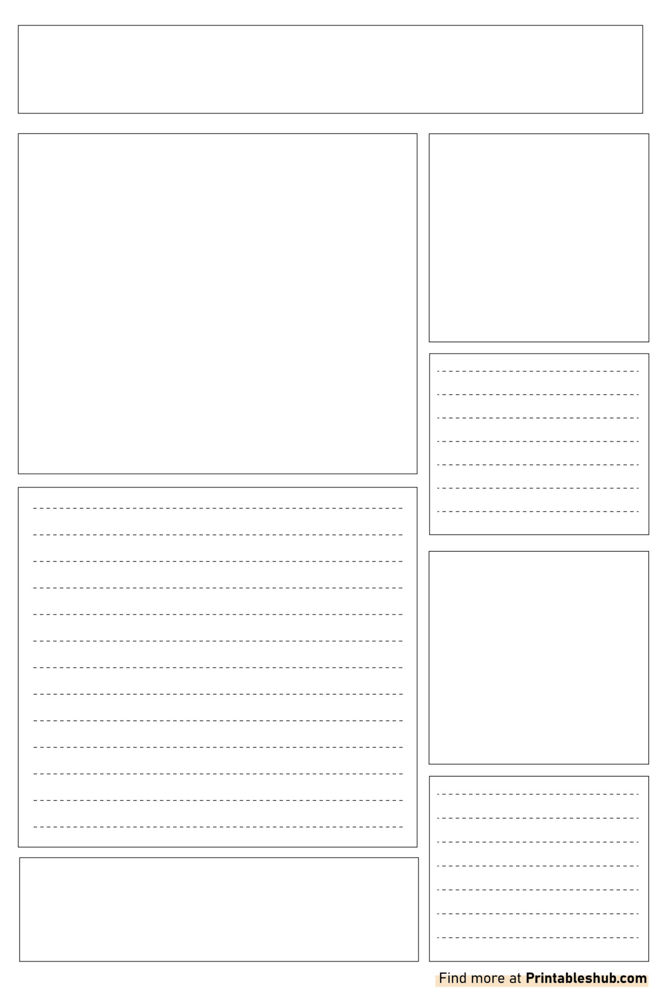 Free Printable Blank Newspaper Templates [PDF Included] - Printables Hub