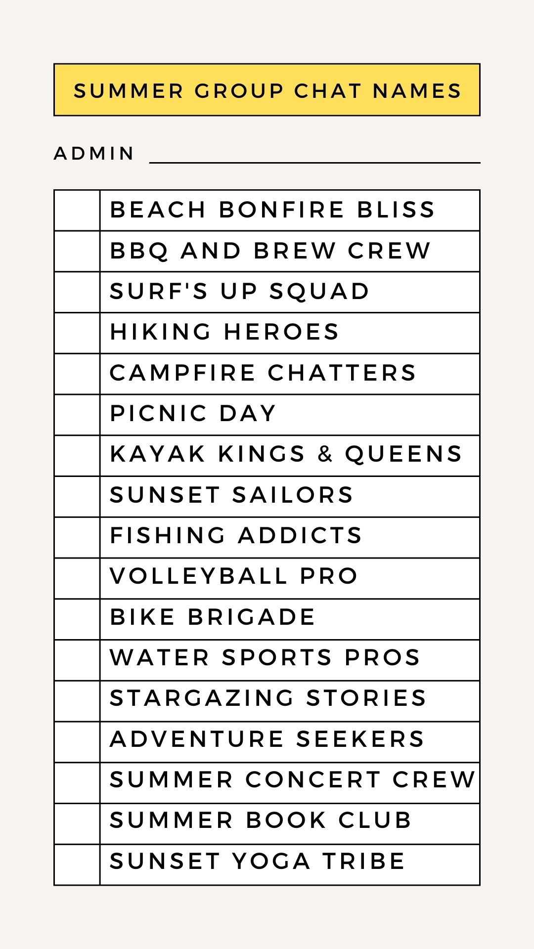 Printable Group Chat Names Lists [With PDF] - Printables Hub