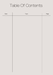 Free Printable Blank Table Of Contents Templates [PDF Included ...