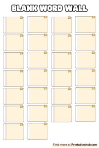 Free Printable Blank Word Wall Templates [PDF Included] - Printables Hub