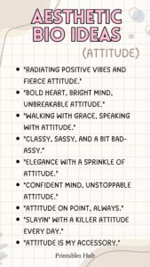 Printable List Of Aesthetic Bio Ideas [PDF Included] - Printables Hub