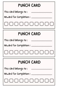 Free Printable Blank Punch Card Templates With PDFs - Printables Hub