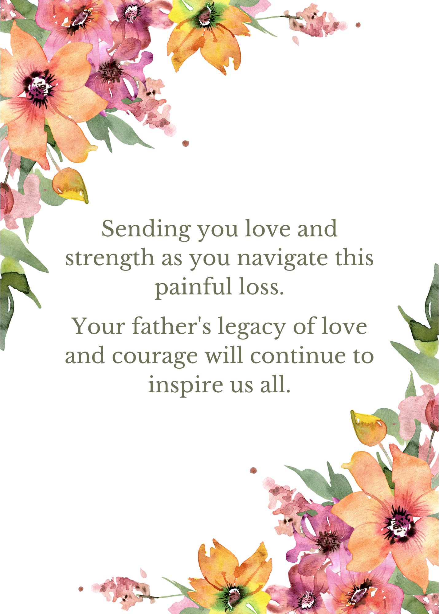 Printable Sympathy Messages Cards - Printables Hub