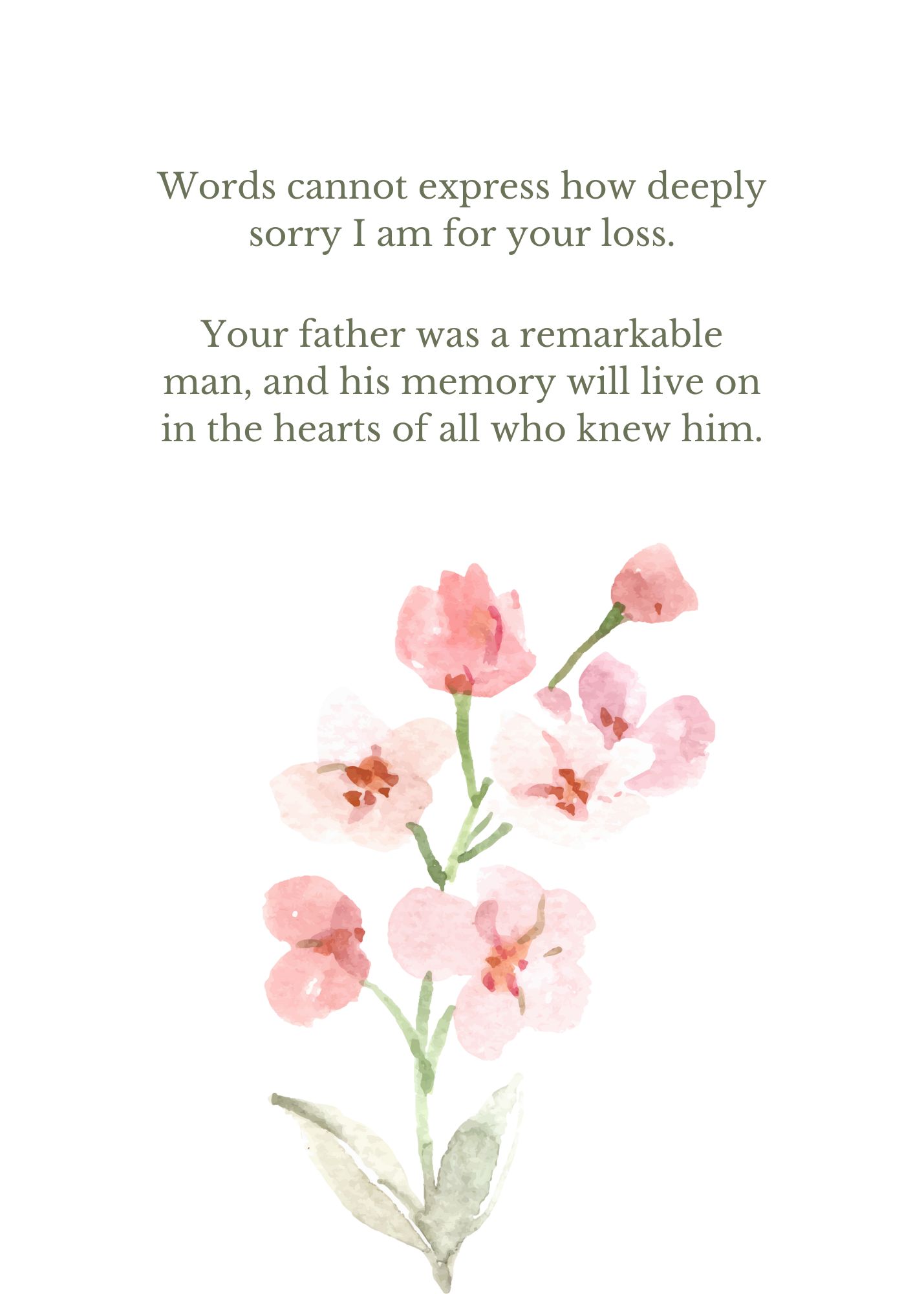 Printable Sympathy Messages Cards - Printables Hub