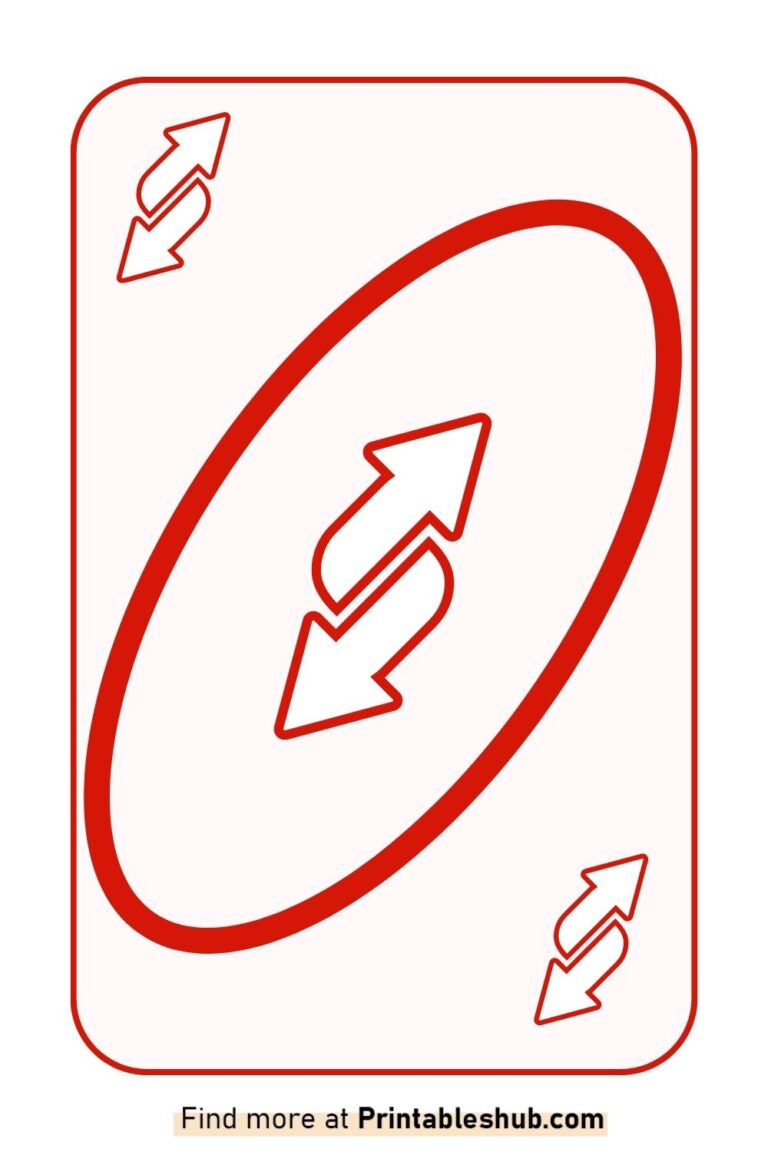 Free Printable UNO Reverse Cards With Blank Template [PDF Included ...