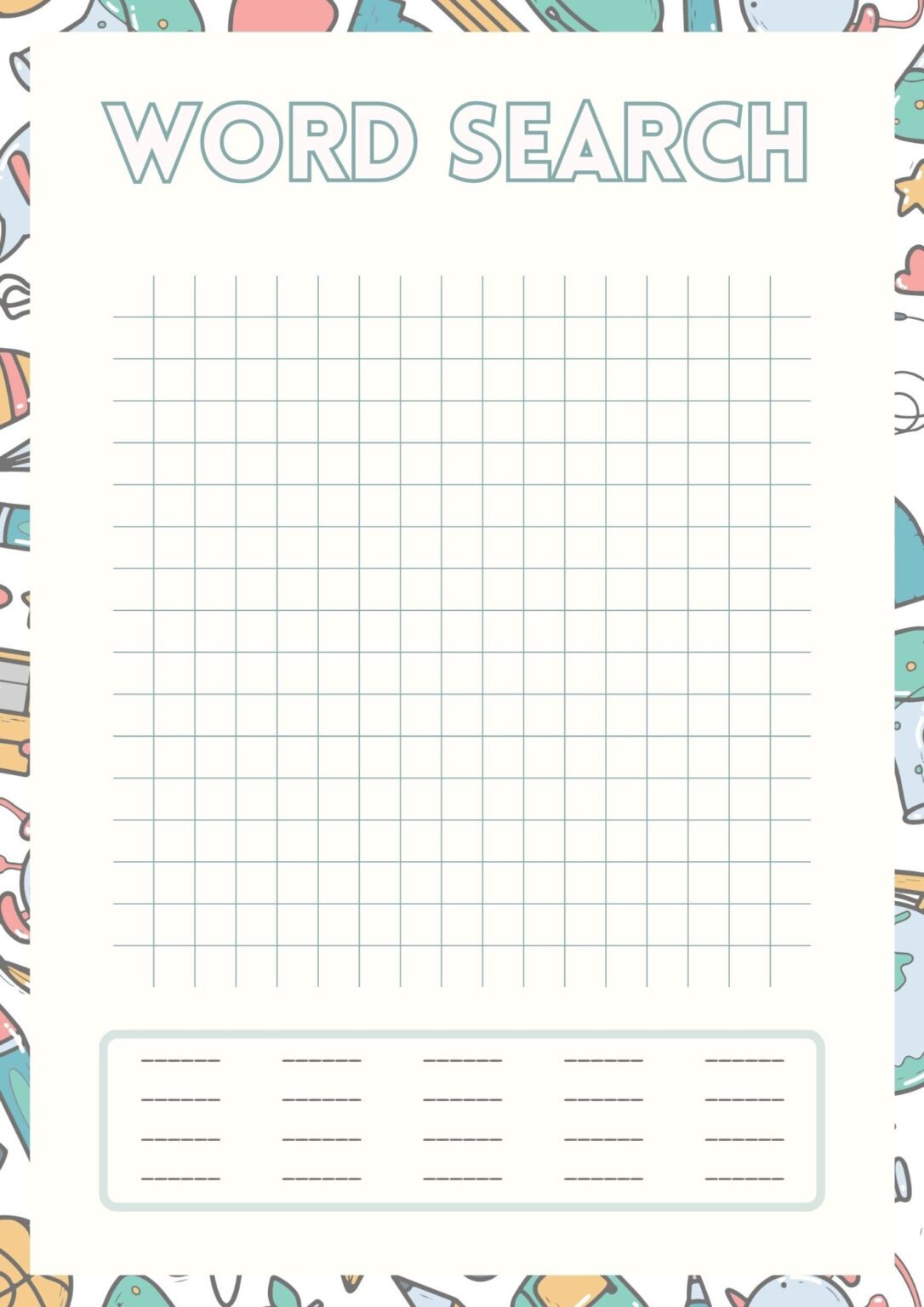 Free Printable Blank Word Search Templates PDF Included Printables Hub Free Printable Blank Word Search Templates PDF Included Printables Hub
