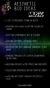 Printable List Of Aesthetic Bio Ideas [PDF Included] - Printables Hub