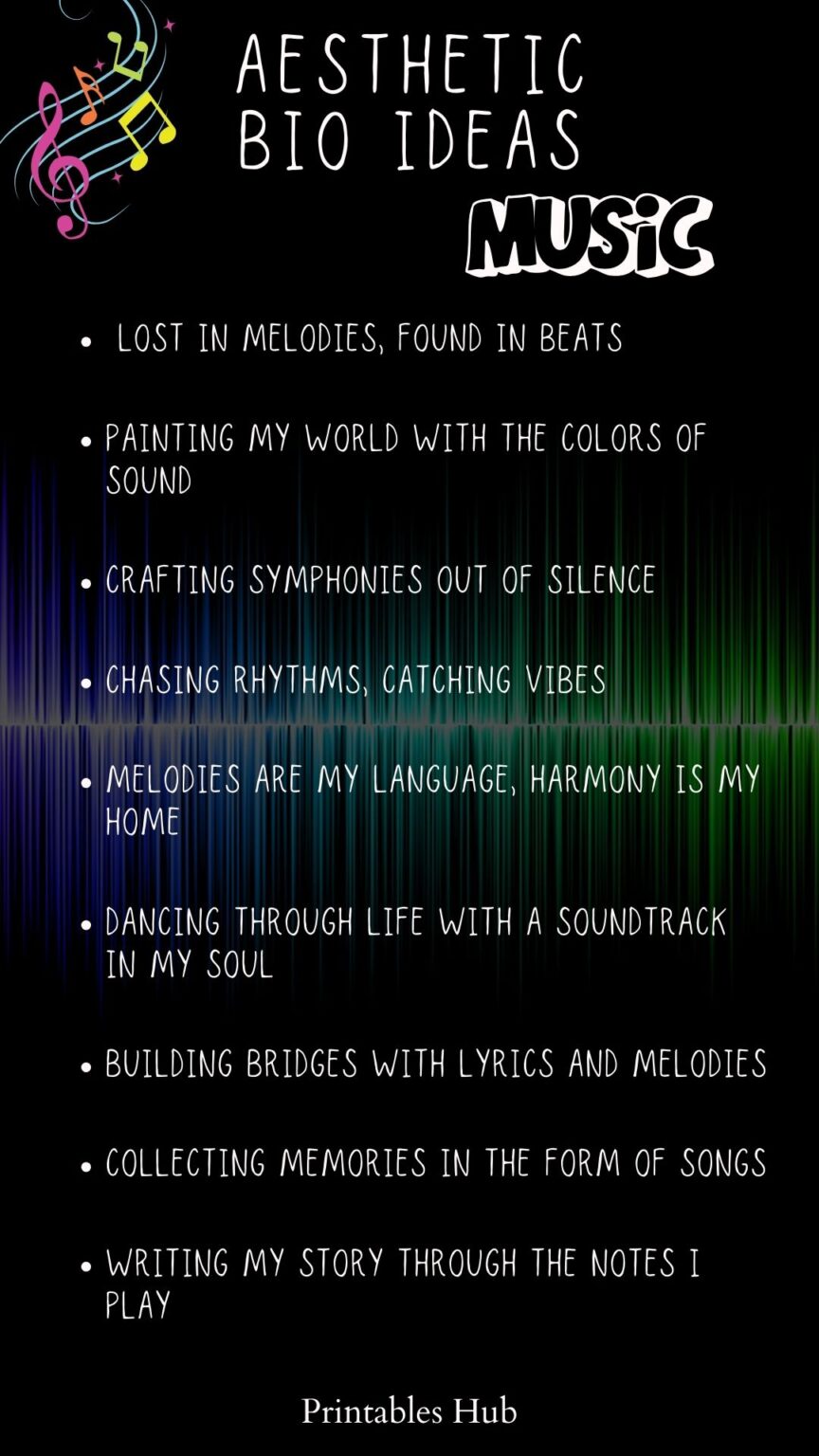 Printable List Of Aesthetic Bio Ideas [PDF Included] - Printables Hub