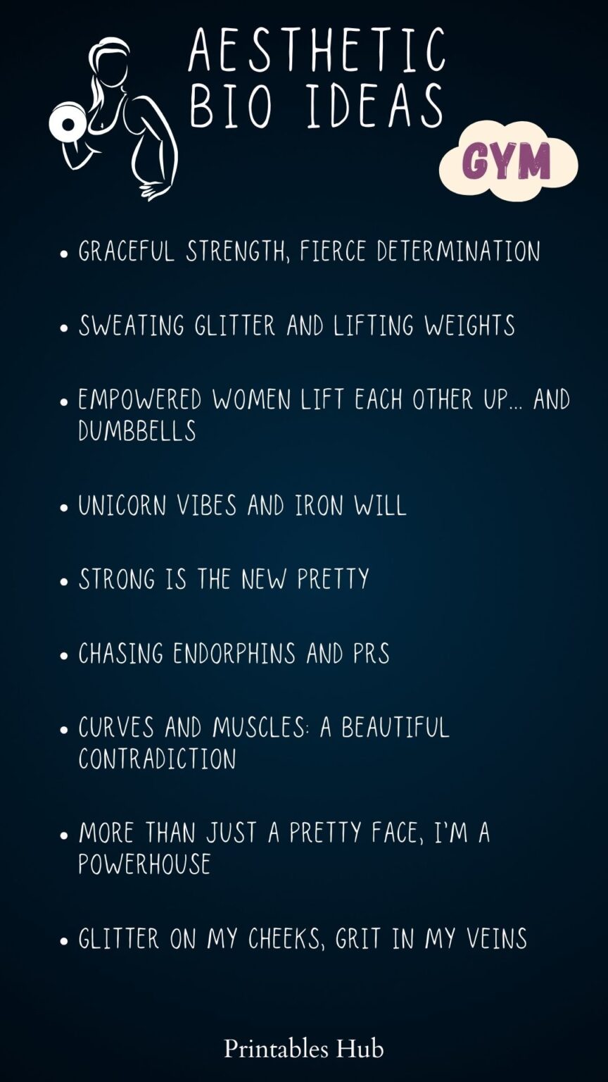 Printable List Of Aesthetic Bio Ideas [PDF Included] - Printables Hub