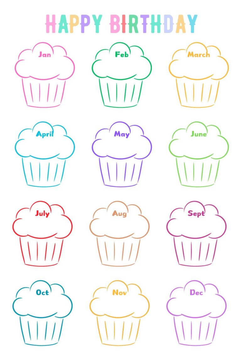 Free Printable Birthday Charts For Classroom [PDF] - Printables Hub
