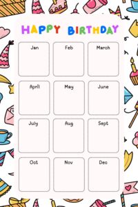 Free Printable Birthday Charts For Classroom [PDF] - Printables Hub