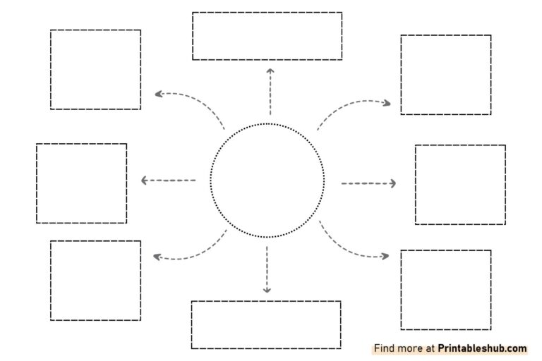 Free Printable Blank Mind Map Templates [PDF Included] - Printables Hub