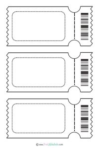 Free Printable Blank Ticket Design Templates [PDF Included ...