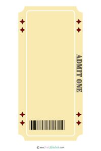 Free Printable Blank Ticket Design Templates [PDF Included ...