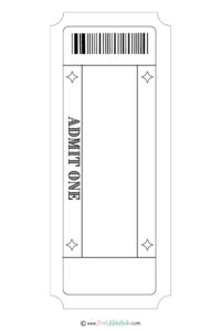 Free Printable Blank Ticket Design Templates [PDF Included ...