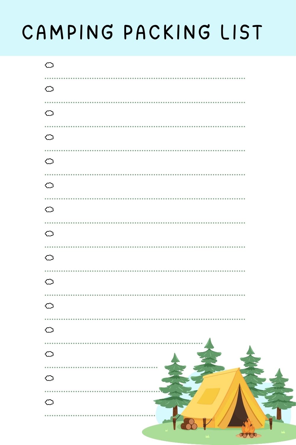 Printable Camping Packing Lists [PDF Included] - Printables Hub