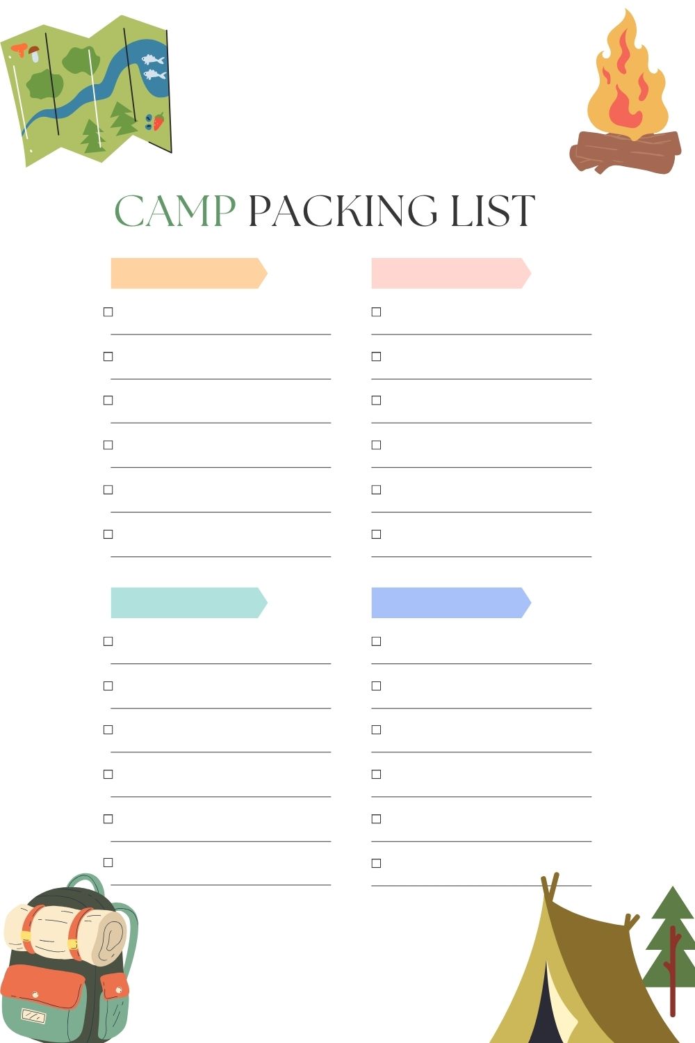 Printable Camping Packing Lists [PDF Included] - Printables Hub