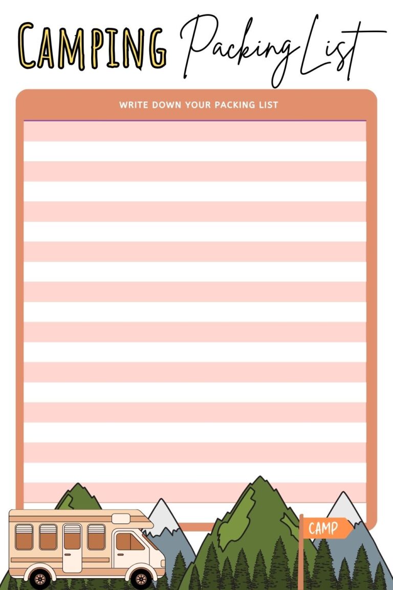 Printable Camping Packing Lists [PDF Included] - Printables Hub