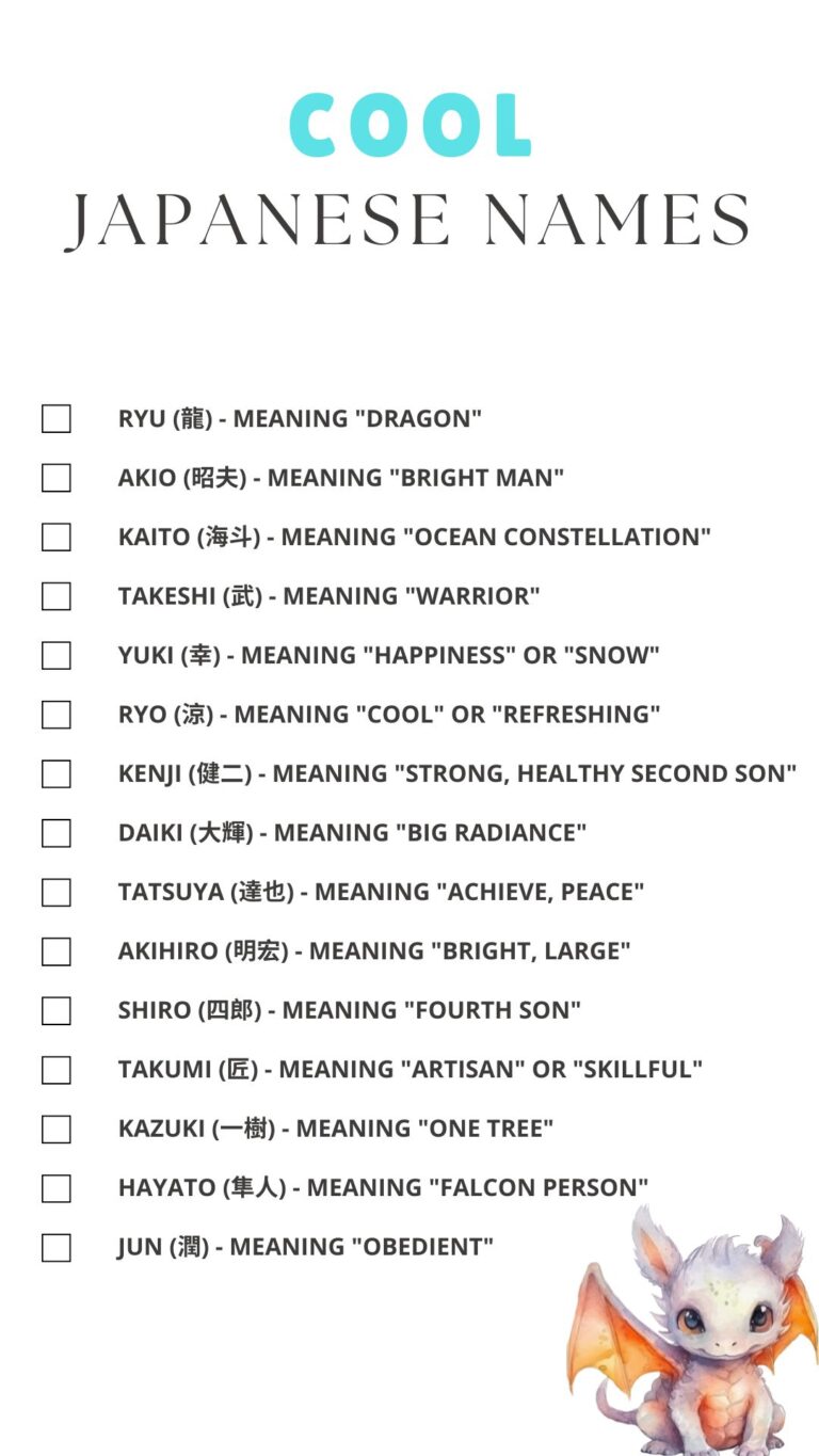 Printable Lists Of Japanese Names - Printables Hub