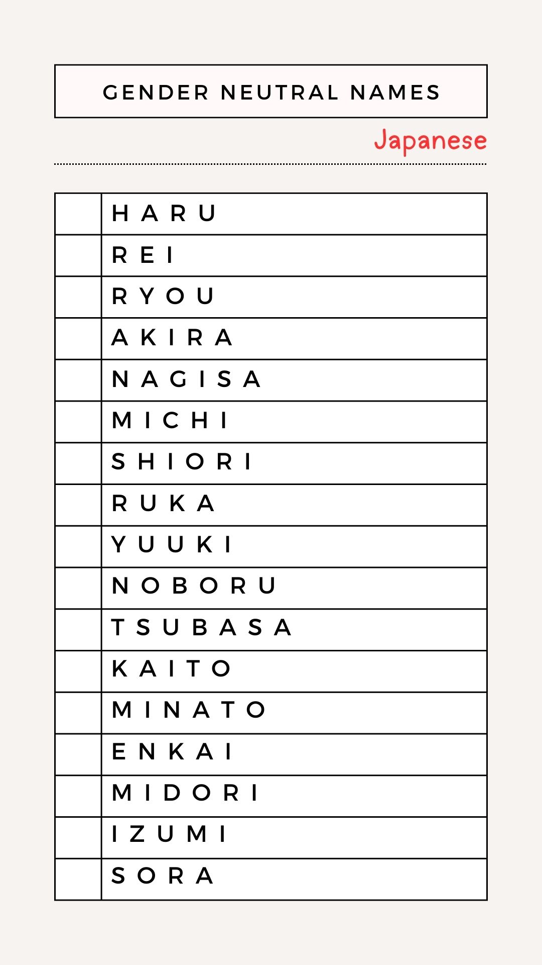 Printable List Of Gender Neutral Names - Printables Hub