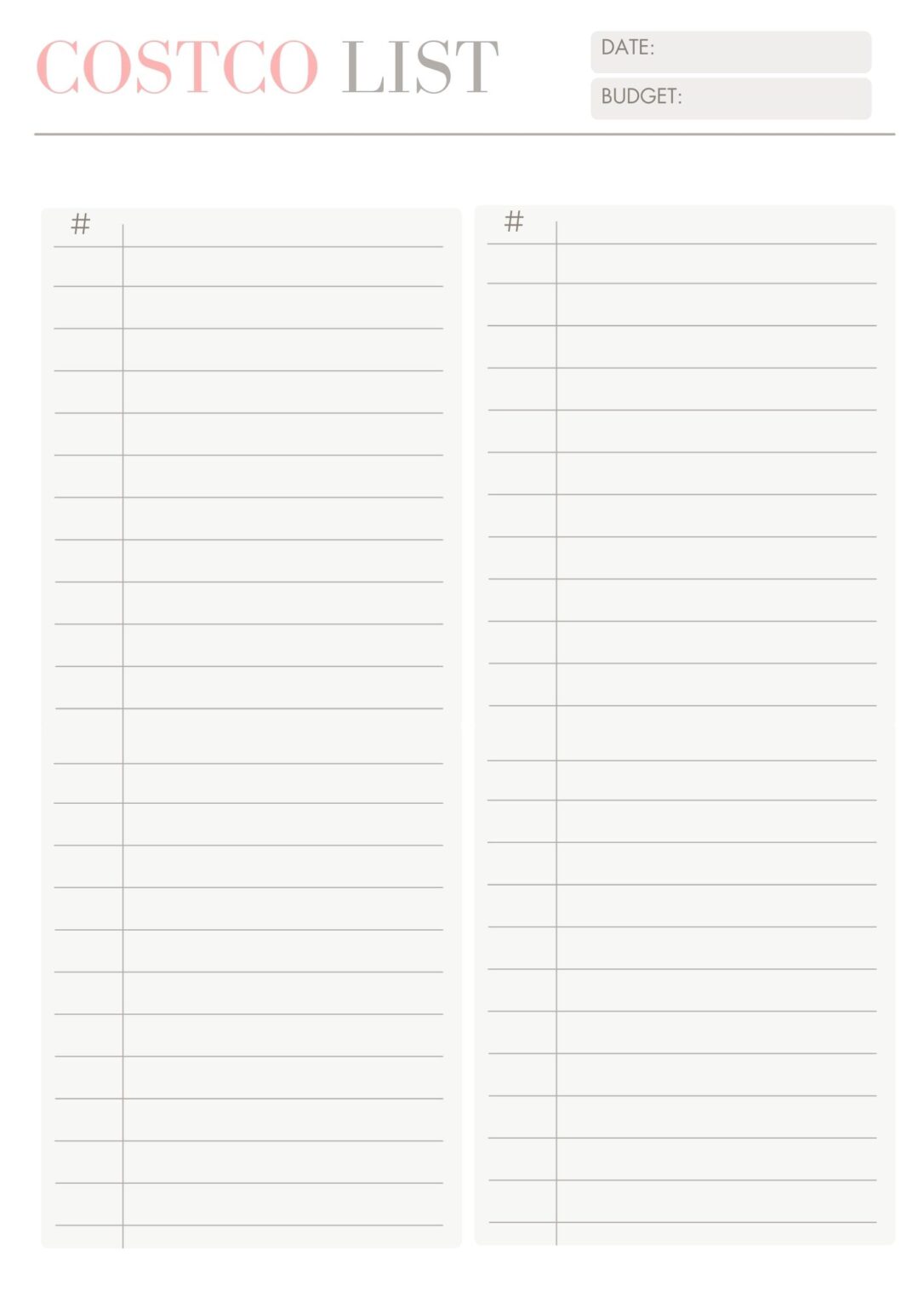 Printable Costco Shopping Lists [PDF Included] - Printables Hub
