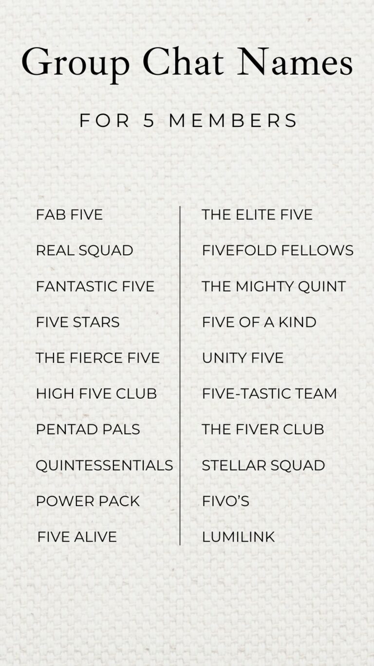 Printable Group Chat Names Lists [With PDF] - Printables Hub