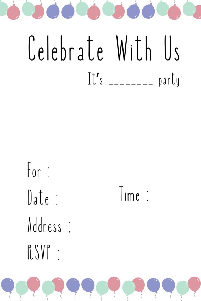 Free Printable Party Invitation Templates - Printables Hub