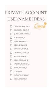 Printable Private Account Username Ideas List - Printables Hub