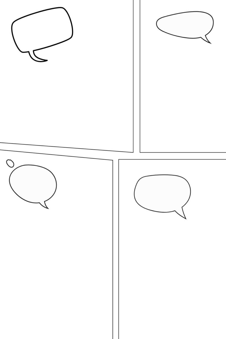 Free Printable Comic Strips/Pages Templates [PDF Included] - Printables Hub