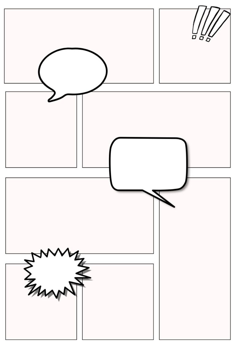Free Printable Comic Strips/Pages Templates [PDF Included] - Printables Hub