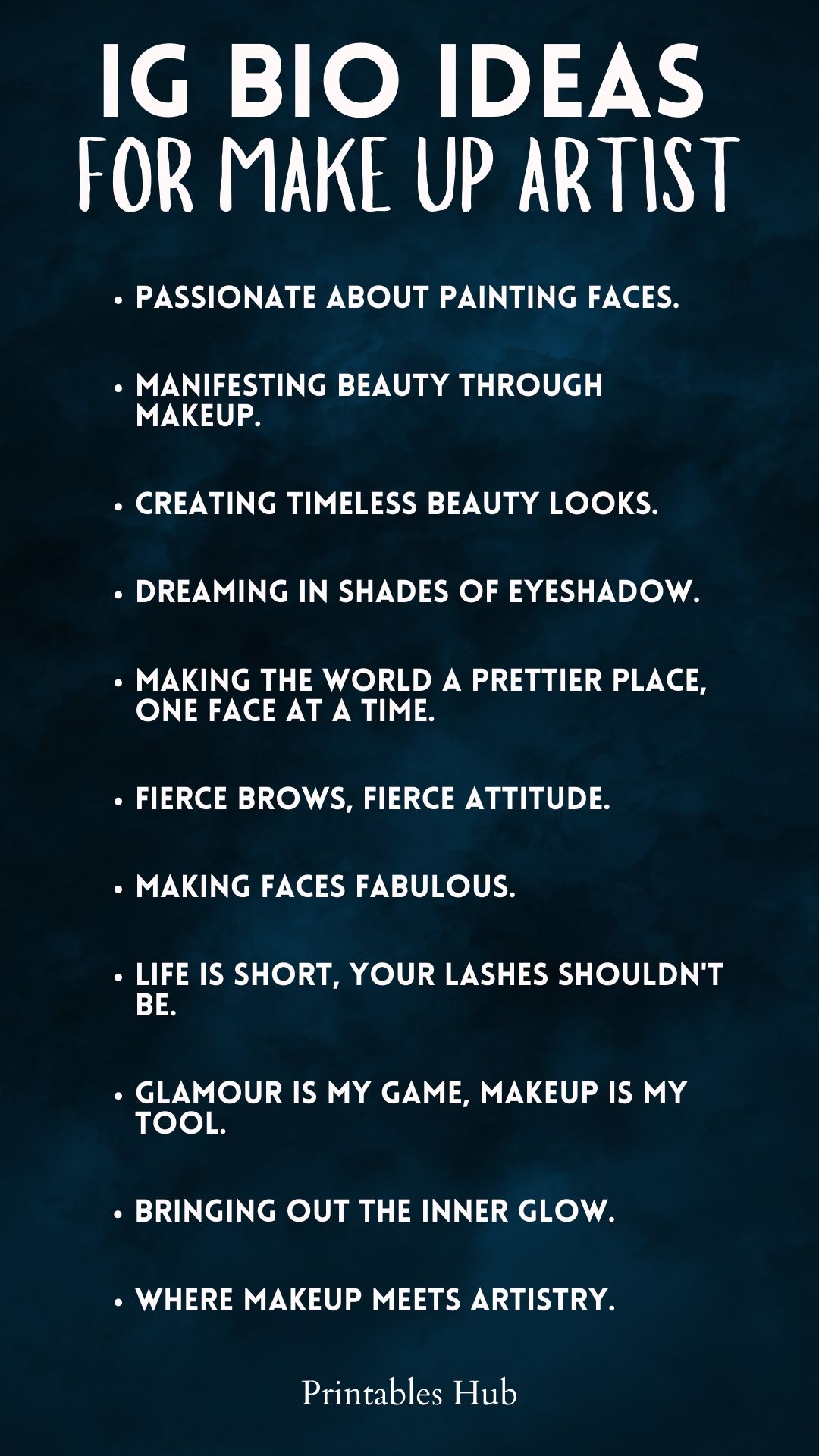 Printable List Of Instagram Bio Ideas - Printables Hub