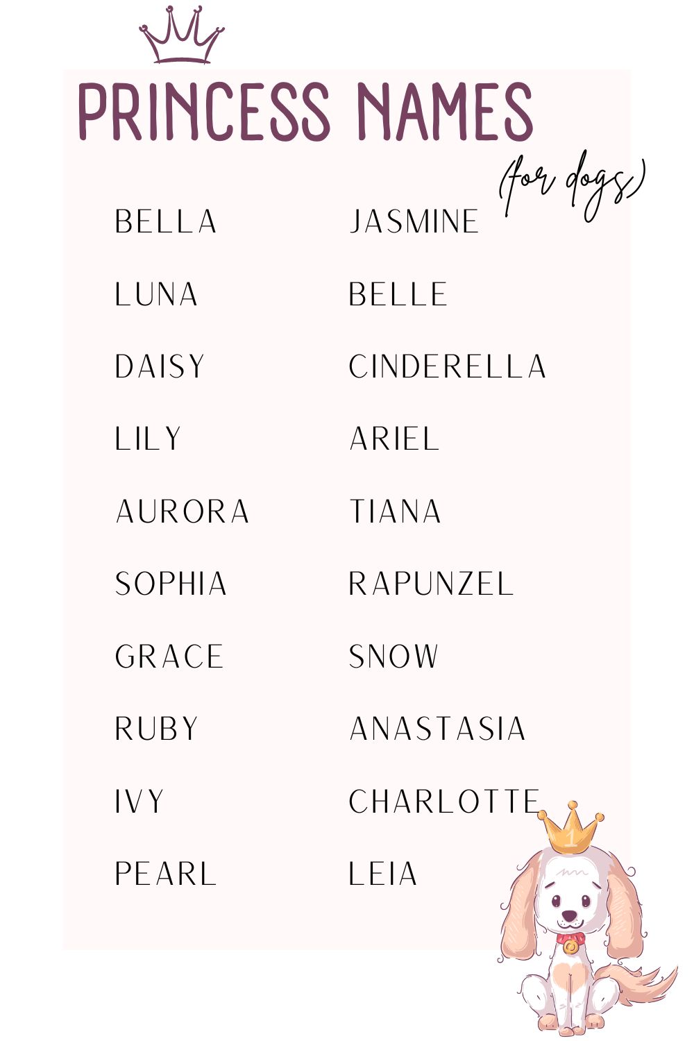 Printable List Of Unique Princess Names - Printables Hub