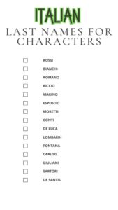 Printable List of Last Names For Characters - Printables Hub
