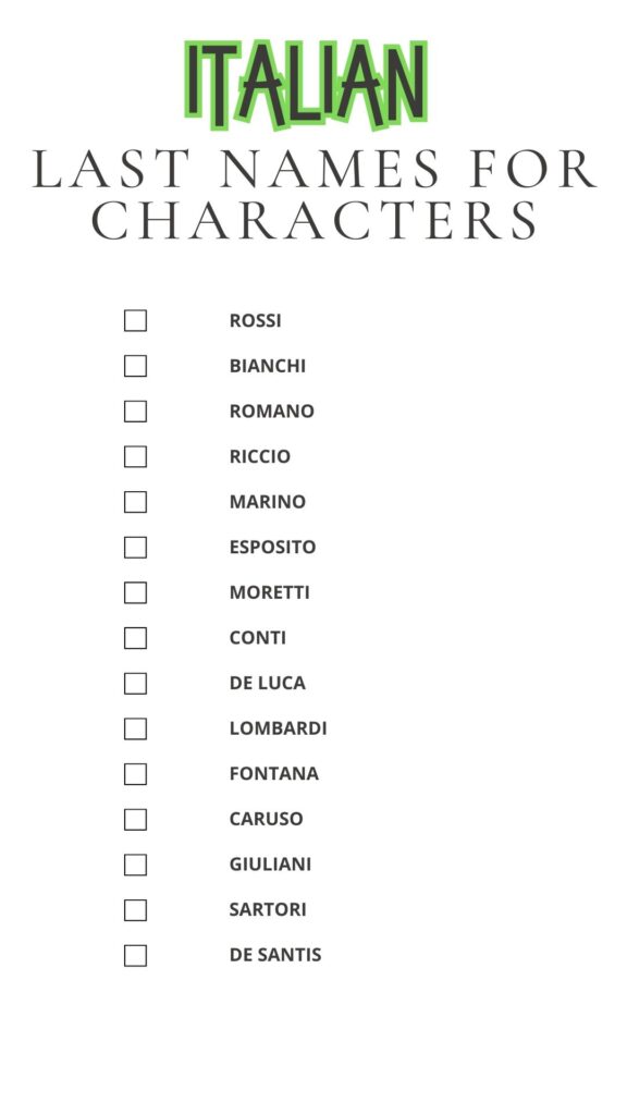 Printable List Of Last Names For Characters Printables Hub