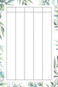 Free Printable 5 Column Charts [PDF] Template - Printables Hub