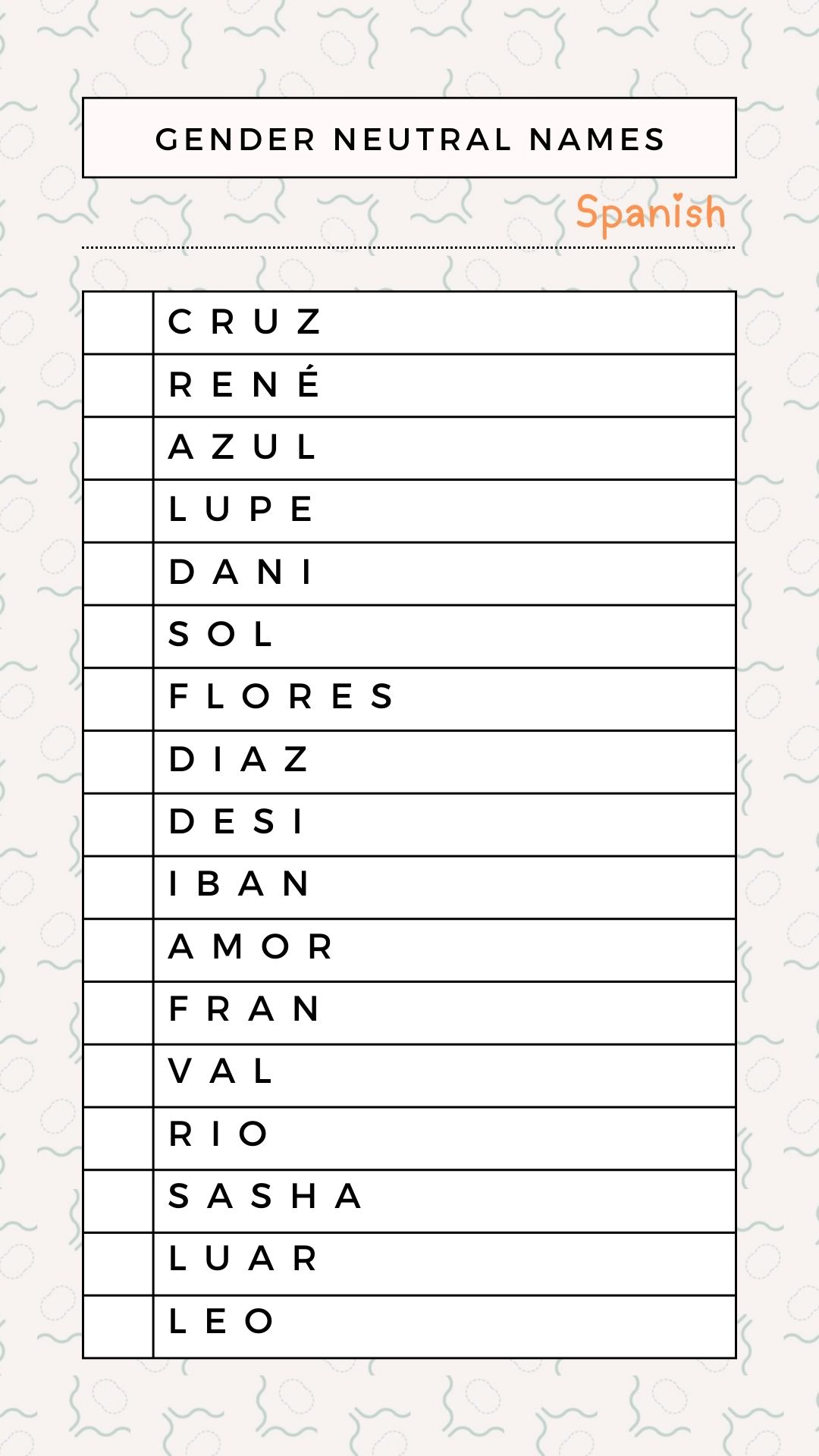 Printable List Of Gender Neutral Names - Printables Hub