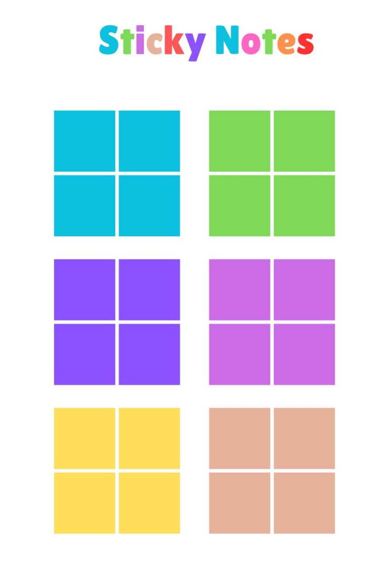 Printable Blank Sticky Notes Templates [With PDF] - Printables Hub