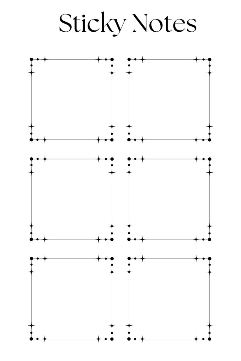 Printable Blank Sticky Notes Templates [With PDF] - Printables Hub