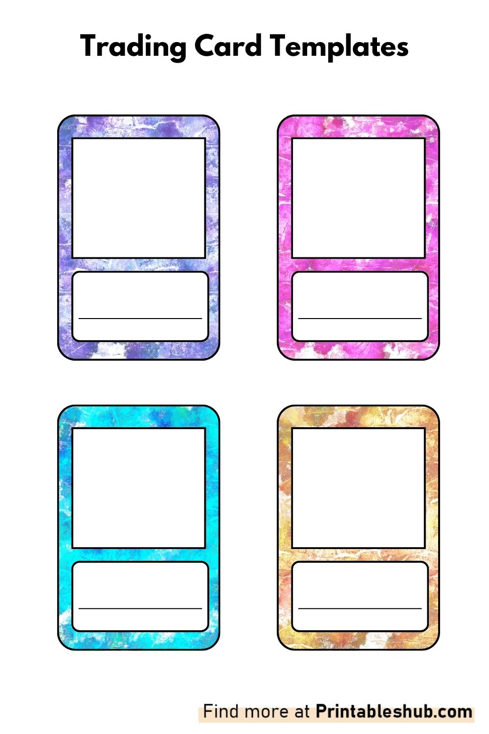 Free Printable Blank Trading Card Templates [PDF Included] - Printables Hub