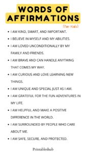 Printable Words Of Affirmations [PDF Included] - Printables Hub