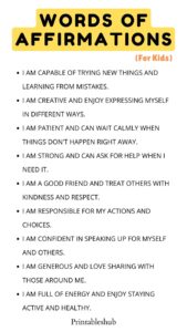 Printable Words Of Affirmations [PDF Included] - Printables Hub
