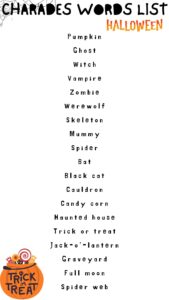 Free Printable Charades Word Lists for Kids & Adults [PDF] - Printables Hub