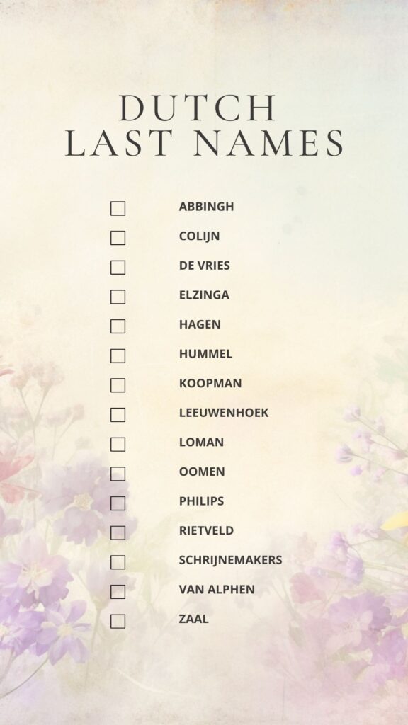 Printable List Of Unique Last Names PDF Included Printables Hub