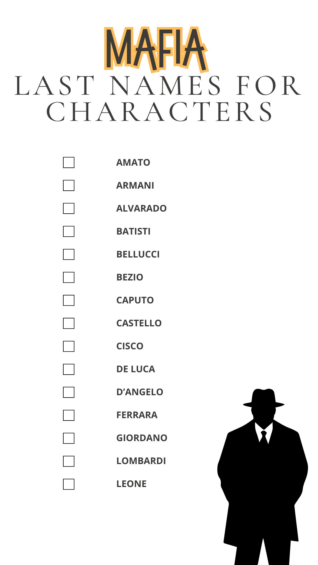 Printable List of Last Names For Characters - Printables Hub