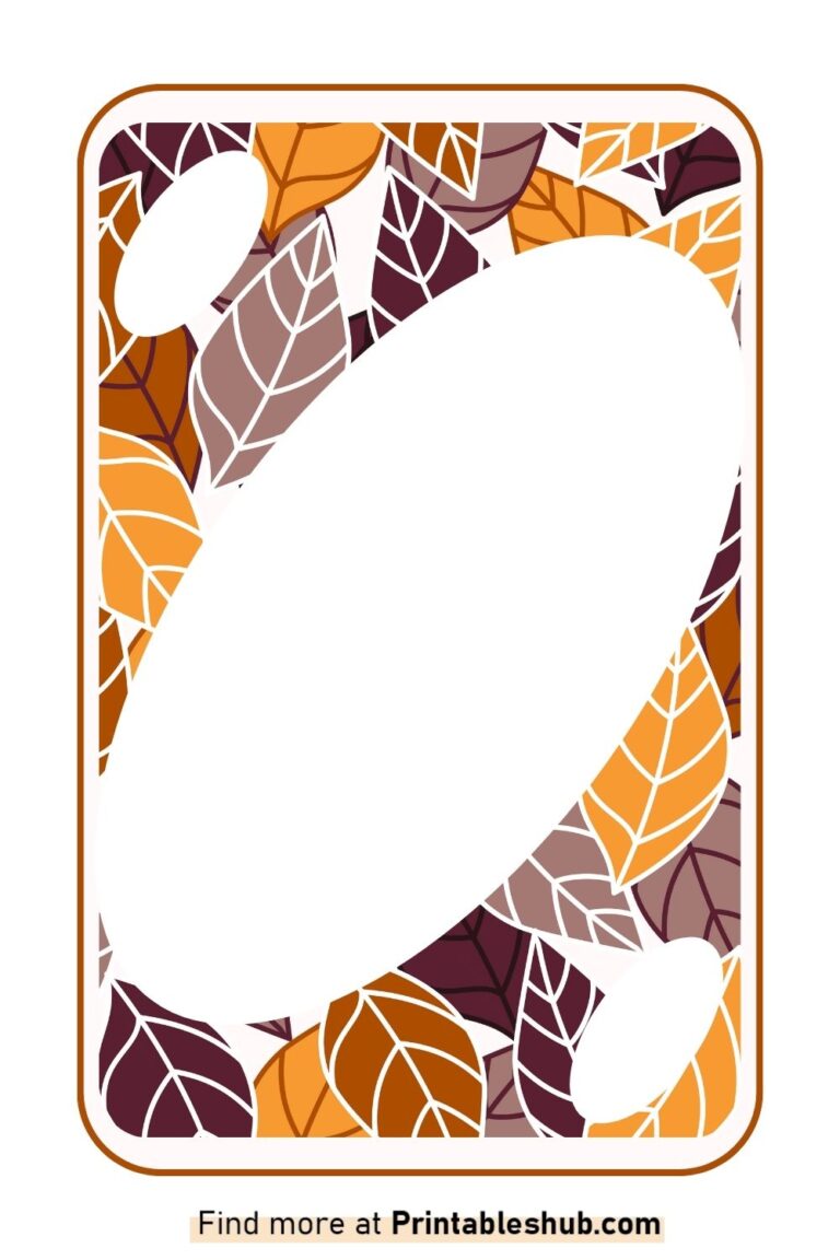 Free Printable Blank UNO Cards Template [PDF] - Printables Hub